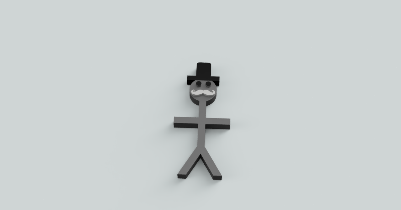 Free 3D file TPU Mustache Stick Man - TPU and PLA Test Print・3D print ...