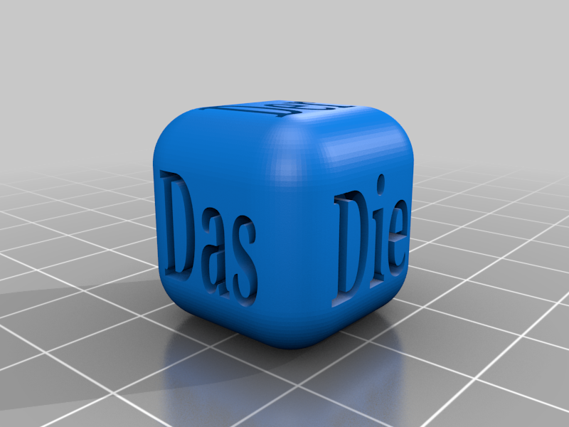 Free 3D file Der Die Das cube 🎲・3D printer design to download・Cults