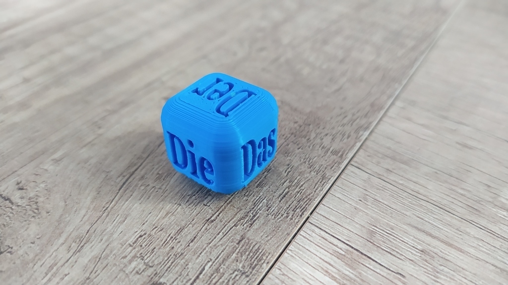 Free 3D file Der Die Das cube 🎲・3D printer design to download・Cults