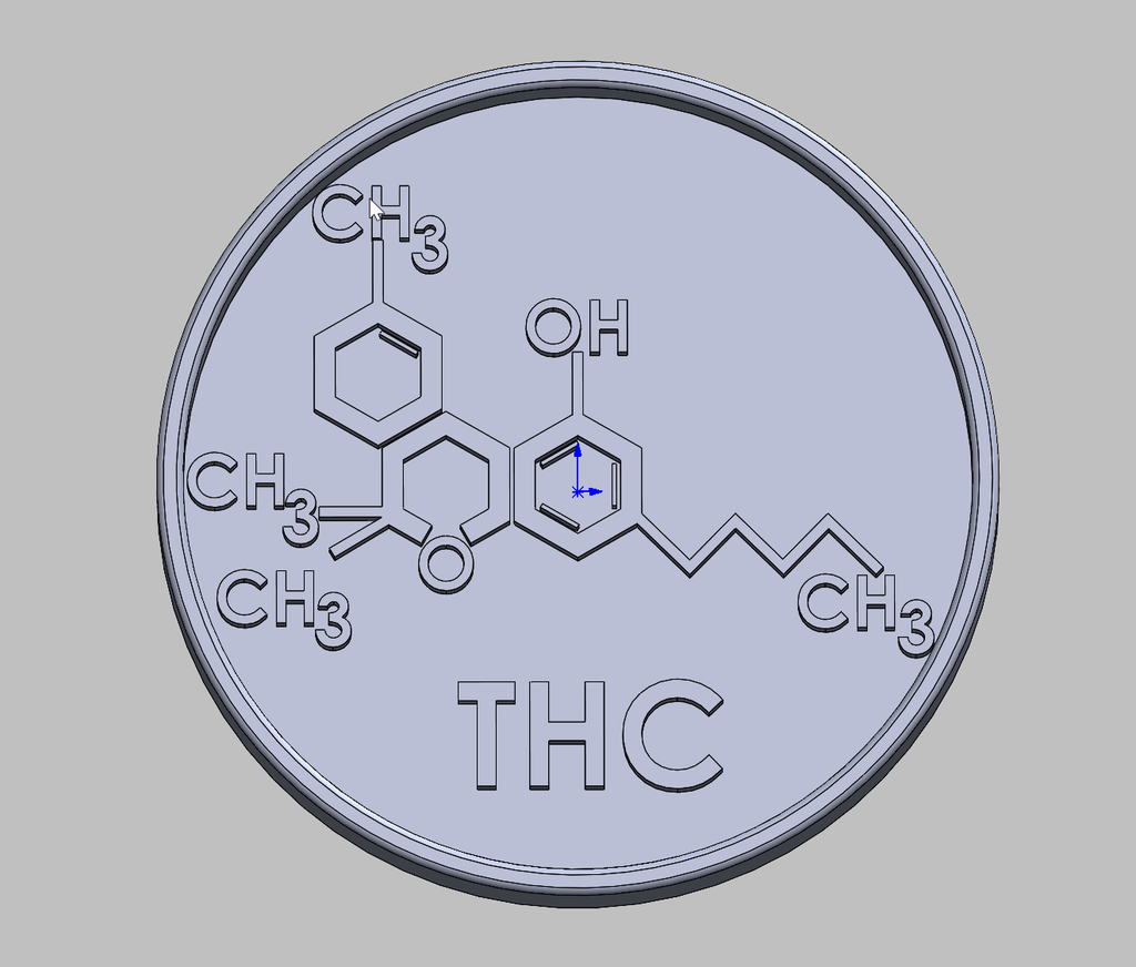 STL file THC Molecule Ashtray・Design to download and 3D print・Cults