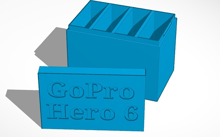 Free 3D file GoPro Hero 5 and 6 Battery Storage Case・3D printable ...