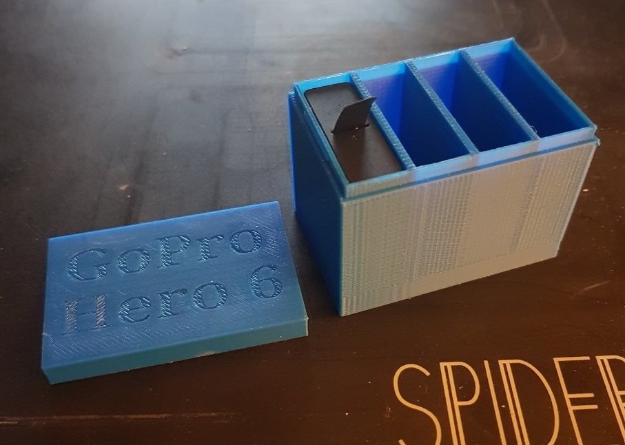 Free 3D file GoPro Hero 5 and 6 Battery Storage Case・3D printable ...