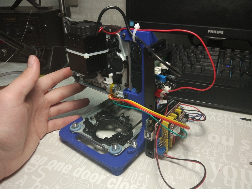 Free 3d File Diy Laser Engraver From Cd Rom Cnc・design To Download And 3d Print・cults