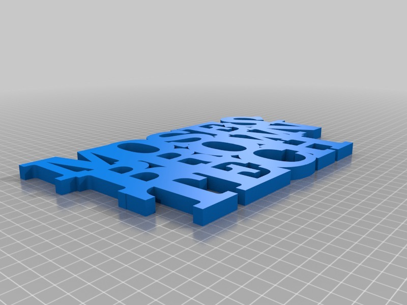 Free 3D file Mb Tech Variable WORD Sculpture・3D print model to download ...