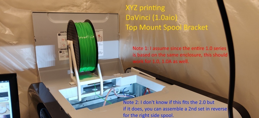 Free 3D file XYZ DaVinci Top Mount Spool Bracket・3D print model to ...
