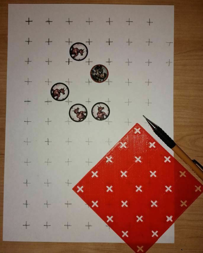 Free 3D file D&D map grid stencil・3D printing template to download・Cults