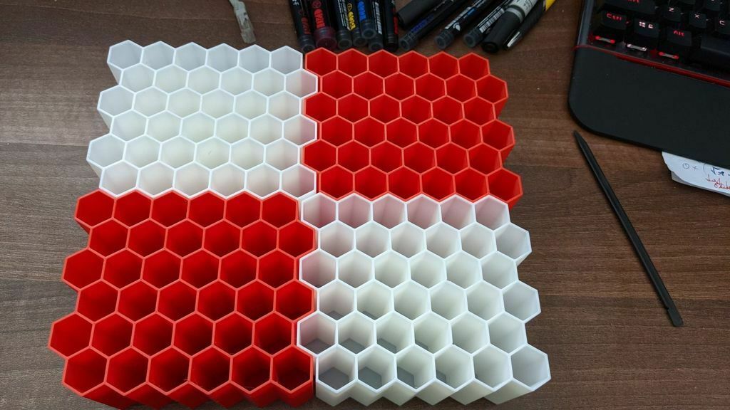 Free 3D file modular hexadecimal pencil holder - 36 pencils・3D print ...