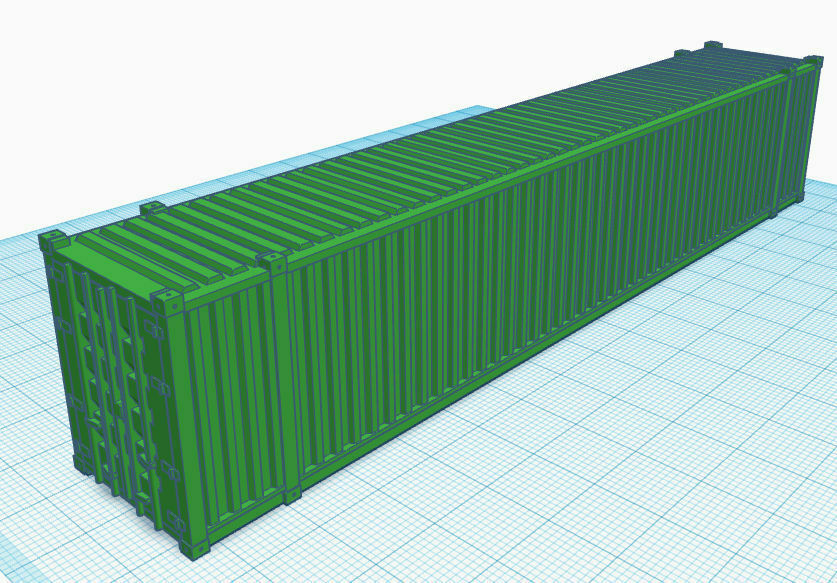 3D-Datei HO-Skala Schiffscontainer 10ft 20ft 40ft 48ft kostenlos・Design ...