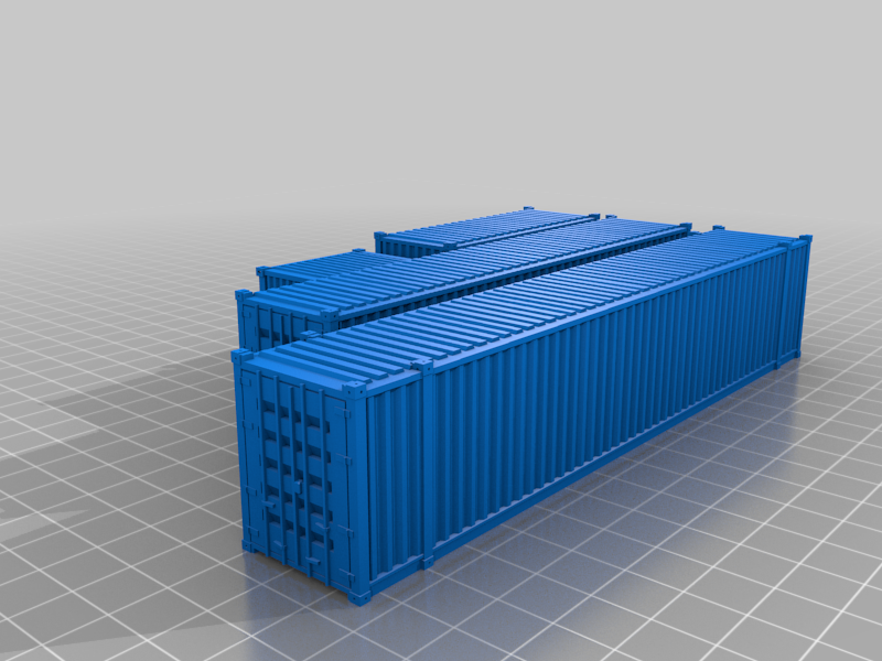 Free 3D file HO Scale Shipping Containers 10ft 20ft 40ft 48ft 🛤️・3D ...