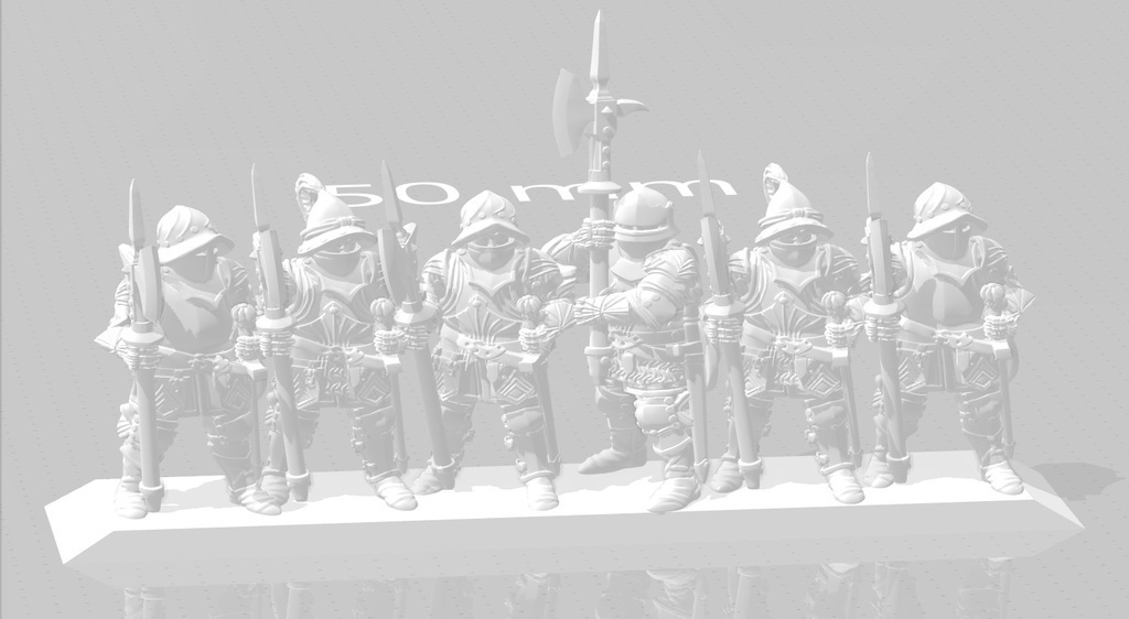 Free 3D file Warmaster Empire Halberdiers ⚔・3D printing idea to ...