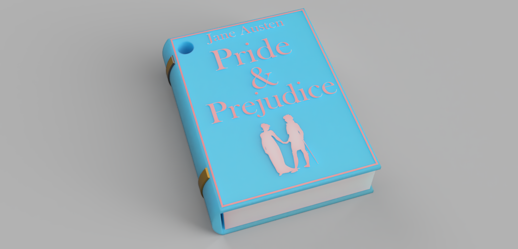 Free 3D file Book keyring gift - Pride and prejudice 📚・Design to ...