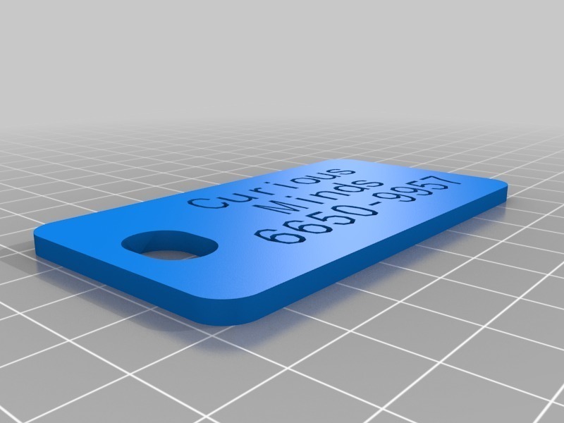 Free 3D file Custom Key Tag・3D print model to download・Cults