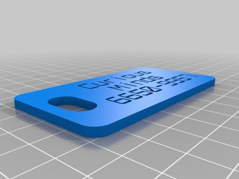 Free 3D file Curious Minds Key Tag 80% engraved・3D printable design to ...