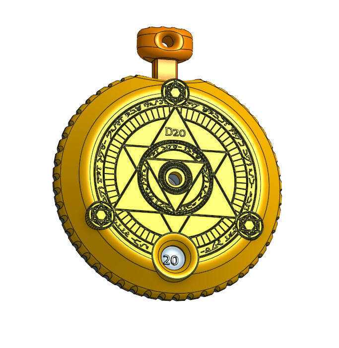 Free 3D file D20 Interactive Pocket Watch / Ratchet / Spinner・Design to ...