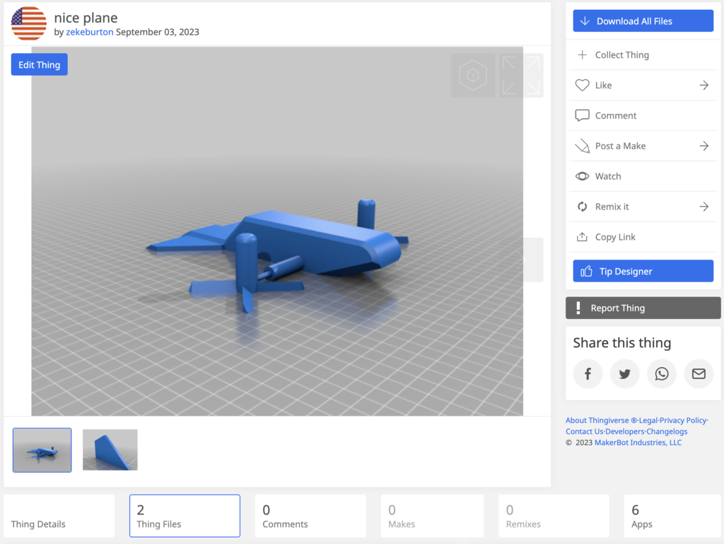 Free 3D file nice plane・Model to download and 3D print・Cults