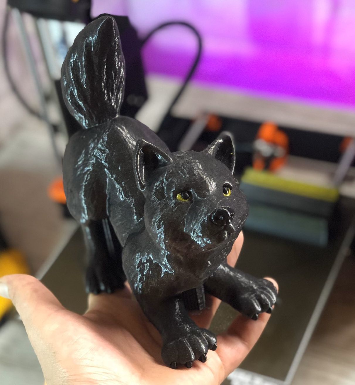 Free STL file Wolfie! Multi material Wolf cub model 🐺・3D printer design ...
