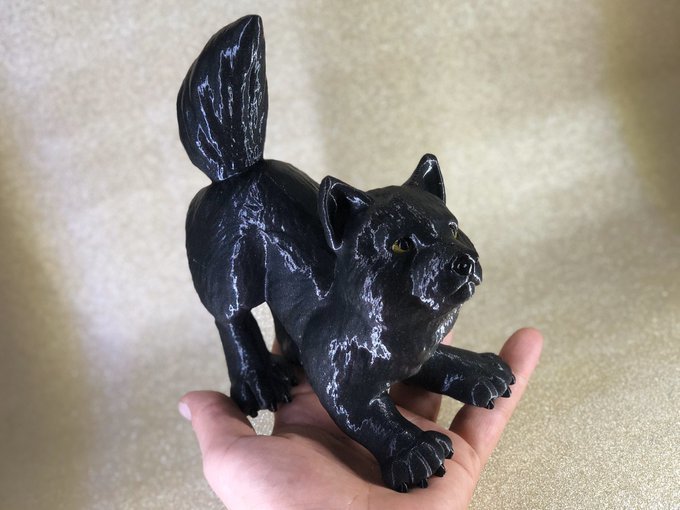 Free STL file Wolfie! Multi material Wolf cub model 🐺・3D printer design ...