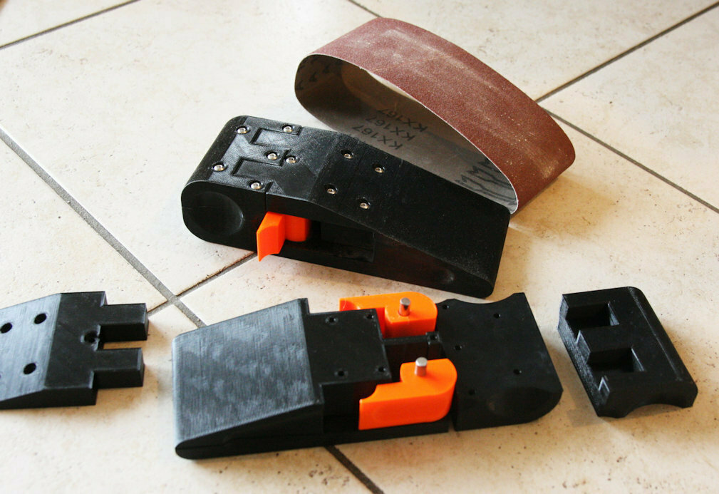 Free 3D file Belt sanding block L (75 x 457mm belt) with eccentric ...