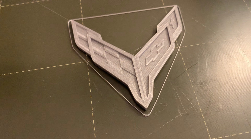 Free 3D file Corvette C8 logo・3D printing template to download・Cults