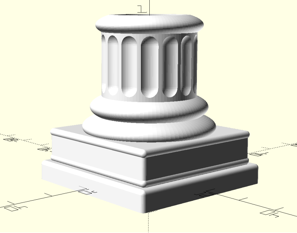 Archivo 3D gratis Modelo Base de pilar y parte superior・Objeto imprimible en 3D para descargar・Cults