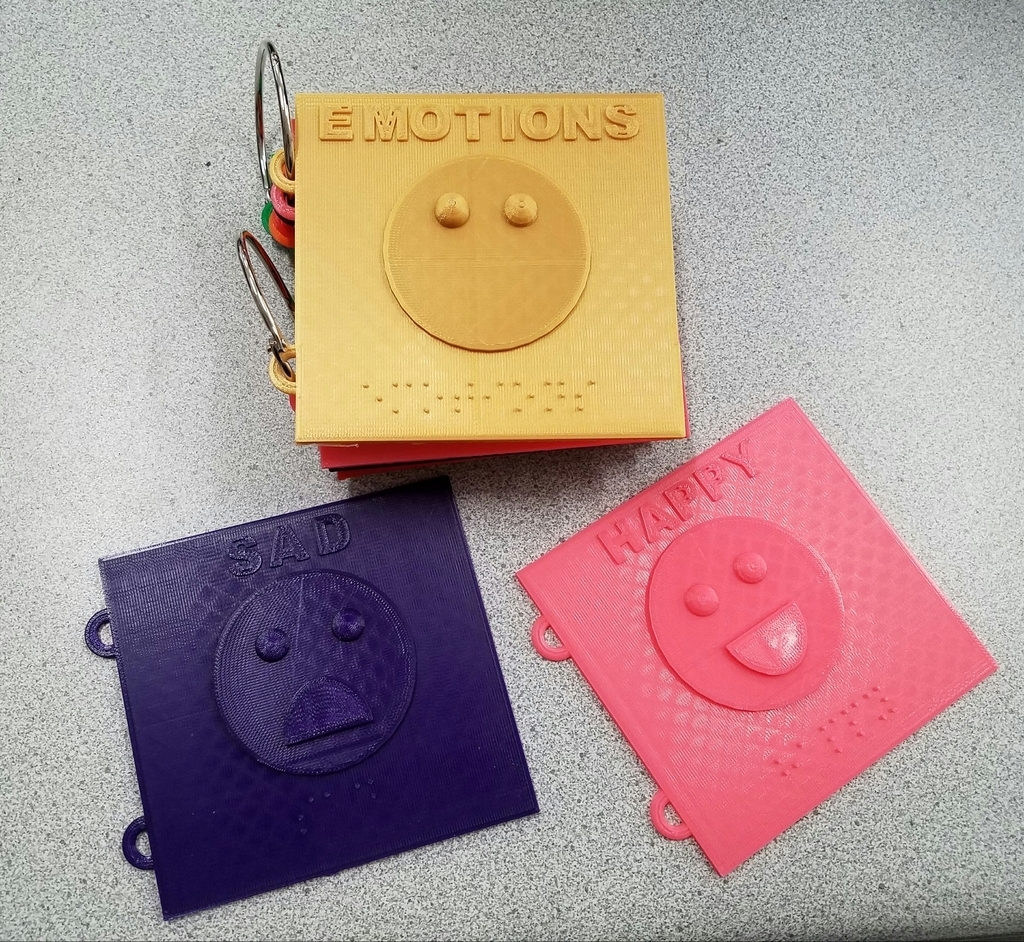 Free 3D file Norton Middle School EMOTIONS Tactile Picture Book・3D ...