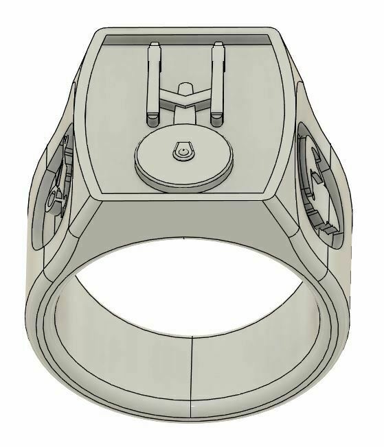 Free 3D file Ring Star Trek Enterprise Spock Kirk spaceship・3D printing ...