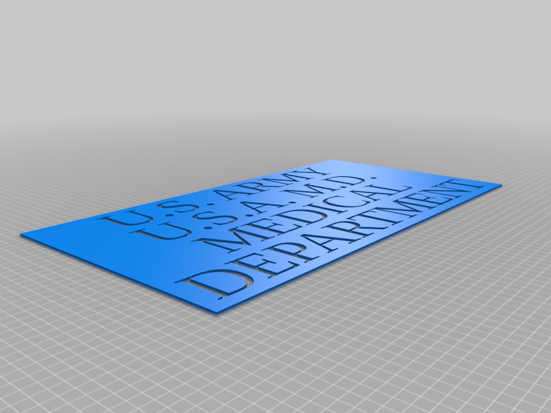 Free 3D file US Army Medical Stencil・3D print design to download・Cults