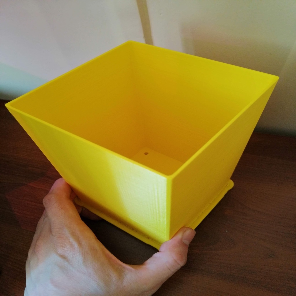 3D file indoor plant pot 10x10x15cm・3D printing model to download・Cults