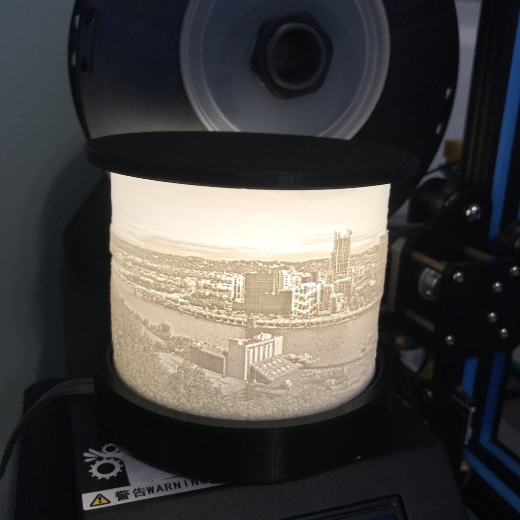 Free 3D file Pittsburgh Lithophane Lamp Shade, Base & Top・3D printer ...