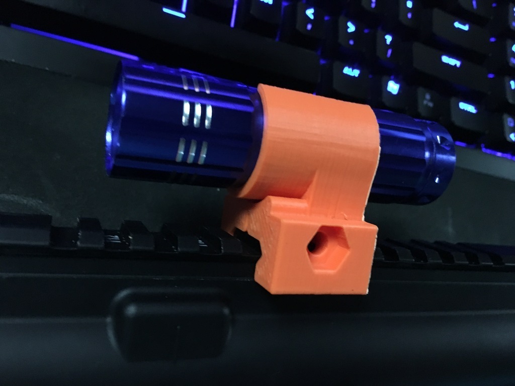 Free 3D file 24mm Flashlight Picatinny Mount・3D print model to download ...