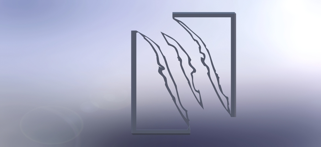 Free 3D file Claw marks frame V3・3D printing idea to download・Cults