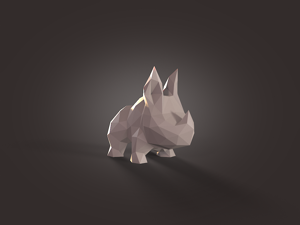 Free 3D file Low_Poly_Rhino・3D printer design to download・Cults