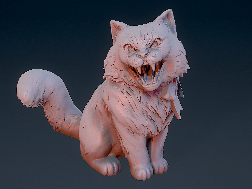 Free 3D file Angry Cat 😡・3D printable model to download・Cults