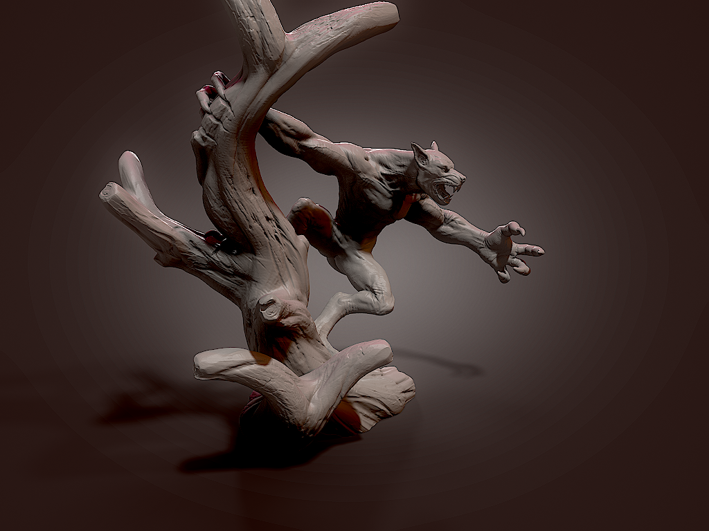 Free STL file Werewolf 1 🐺・3D printing template to download・Cults