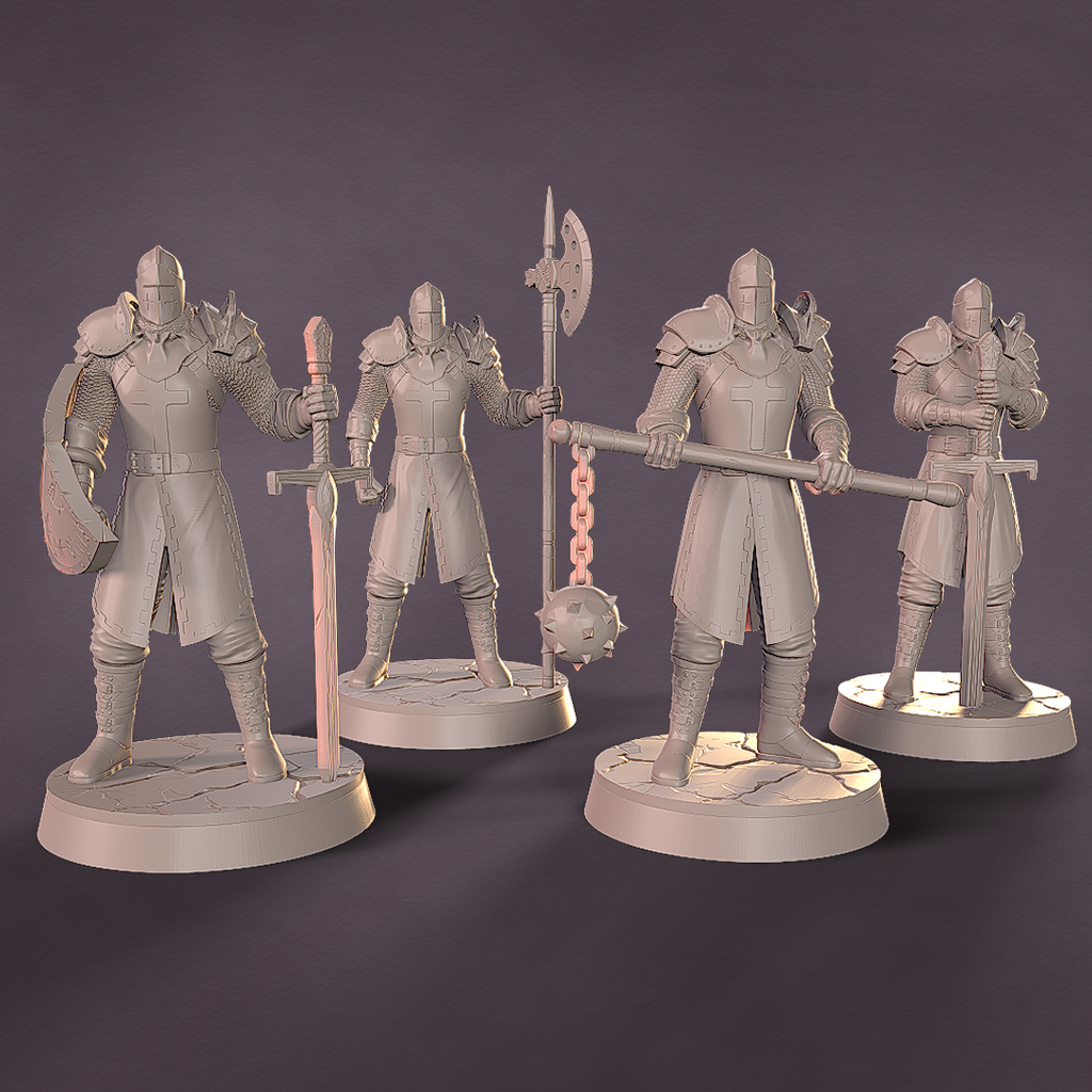 Free STL file Four knights・3D printing template to download・Cults