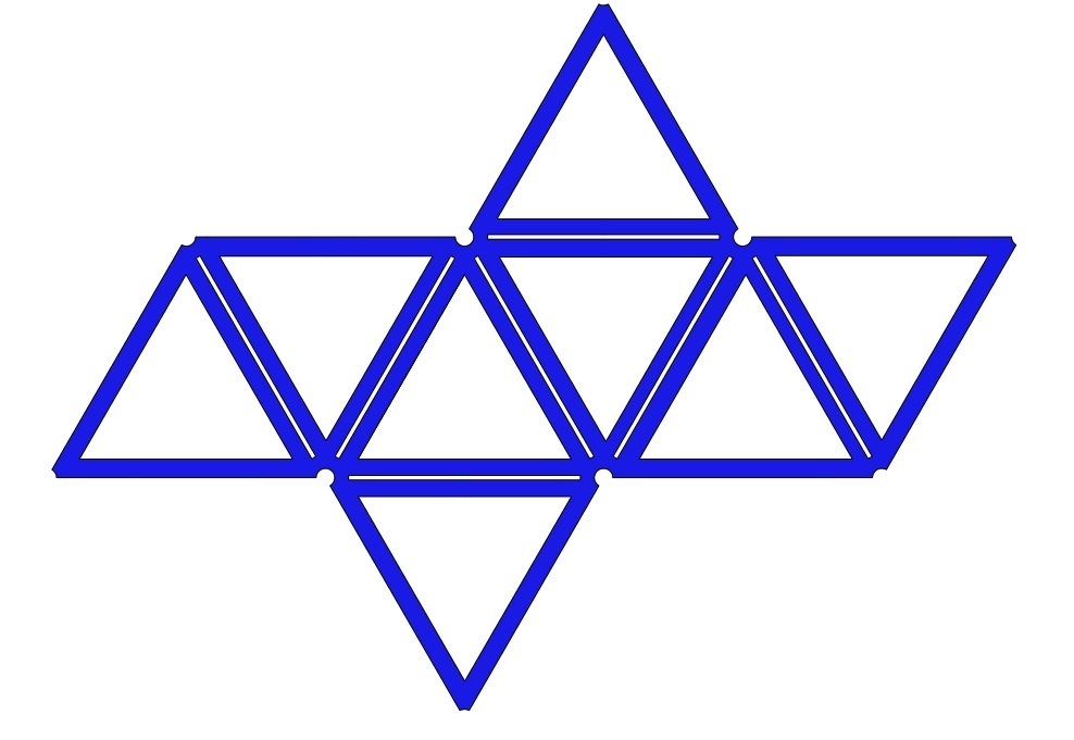 Archivo 3D gratis Octaeder plegable de 0,5 mm de grosor y 30 mm de ...