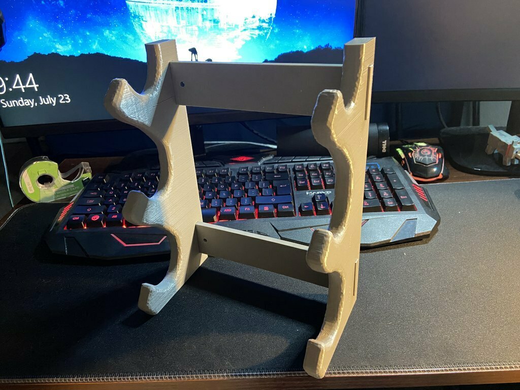 Free 3D file three katana wall mount 🪞・3D printer model to download・Cults