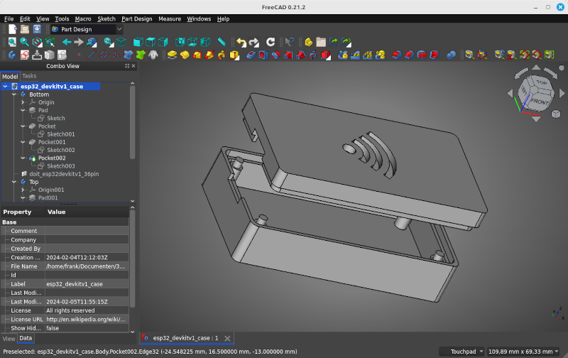 Free 3D file DOIT ESP32 DevKit V1 36pin case 🔌・3D printable design to download・Cults
