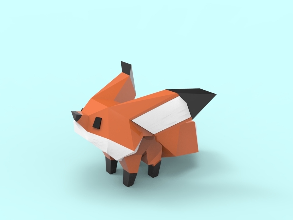 Free 3D file Little fox low poly 🦊・Design to download and 3D print・Cults