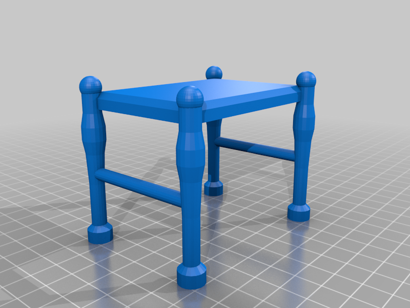 Free 3D file doll stool・3D print model to download・Cults