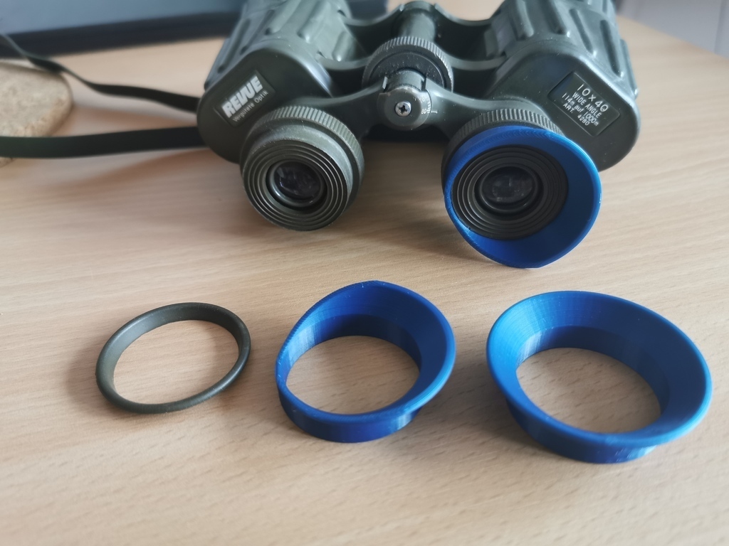 Free 3D file REVUE 10x40 binocular eyepiece shield / eye guard / cup・3D ...