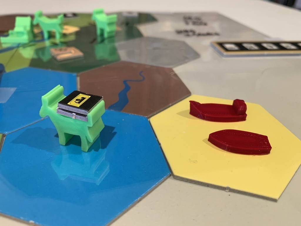Free 3D file Road & Boat board game meeples and tokens - Modified & Box・Model to download and 3D ...