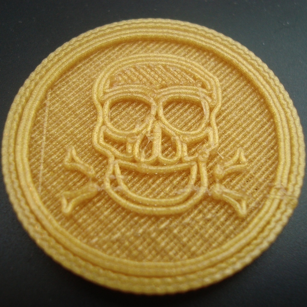 Free 3D file Skull and Crossbones Coin・3D print design to download・Cults