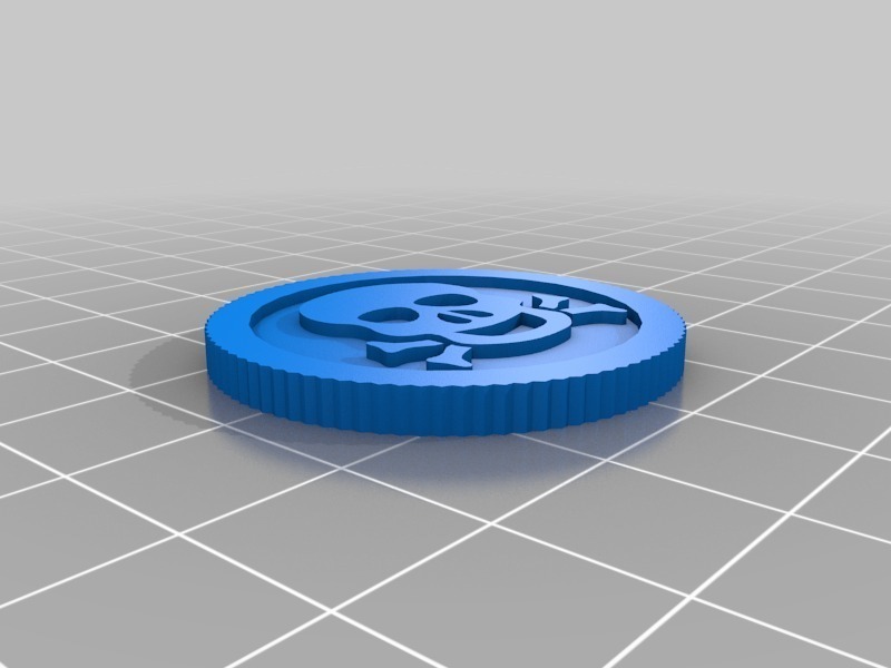 Free 3D file Skull and Crossbones Coin・3D print design to download・Cults