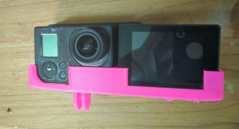 Fichier 3D gratuit GoPro 3 avec BacPac et Selfie thing Open Top Mount ...
