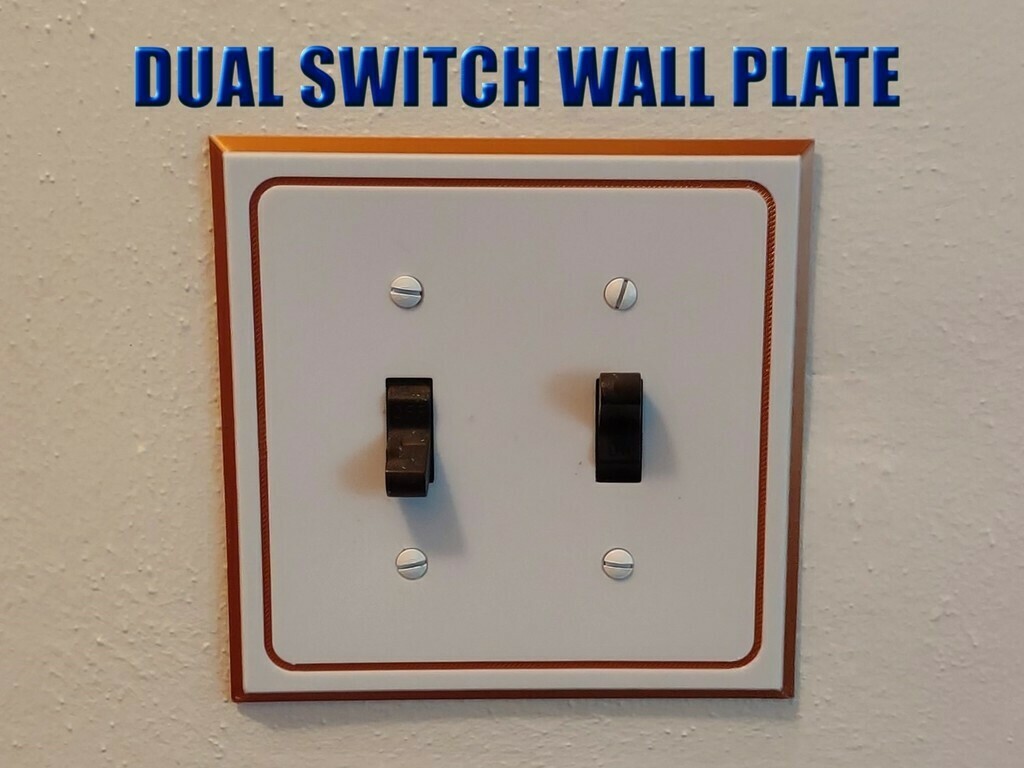 Free 3D file Wall Plate, Dual Switch・3D printing design to download・Cults