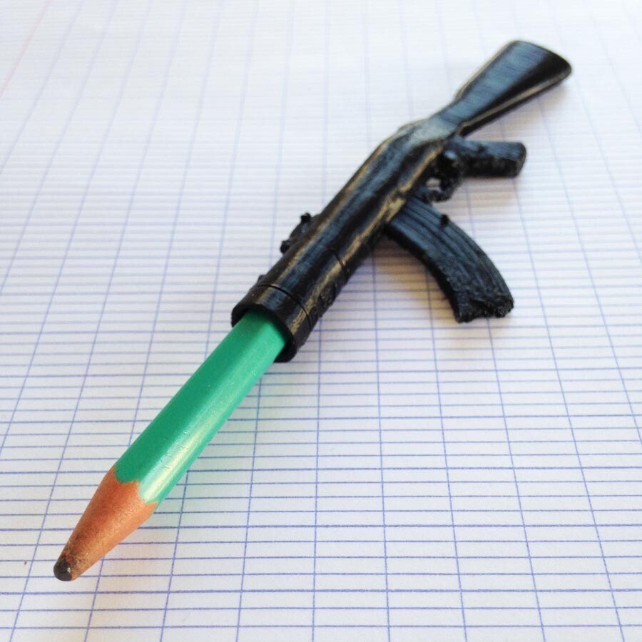 Free STL file Pencil/Pen Cap Weapon - Je Suis Charlie・3D printer model ...