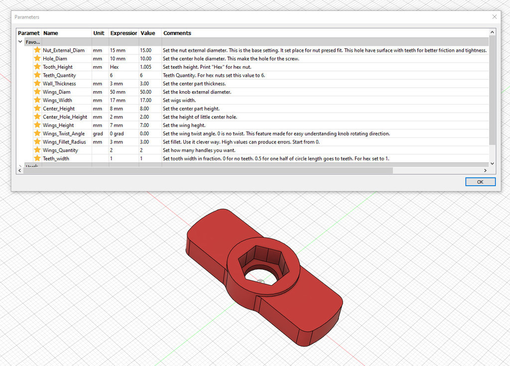 Free 3D file Customizable Nut Knob (in Fusion 360) 🔩・3D printer design ...