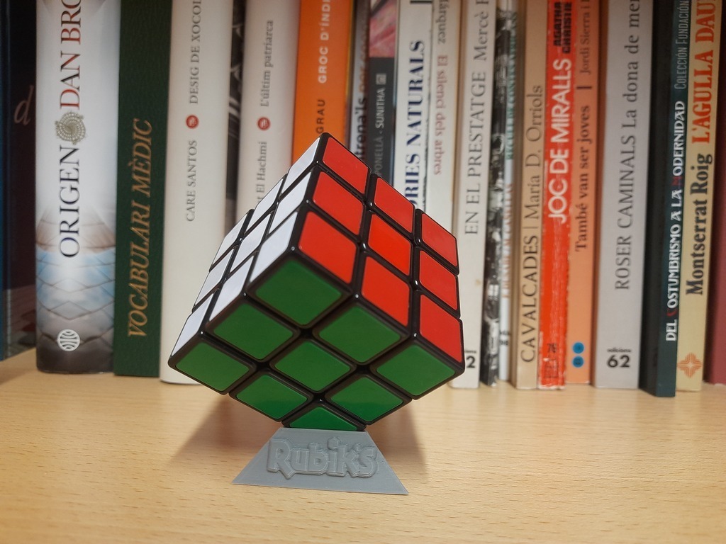 Free 3D file Cube holder with Rubik's logo 🤏・3D printing idea to ...