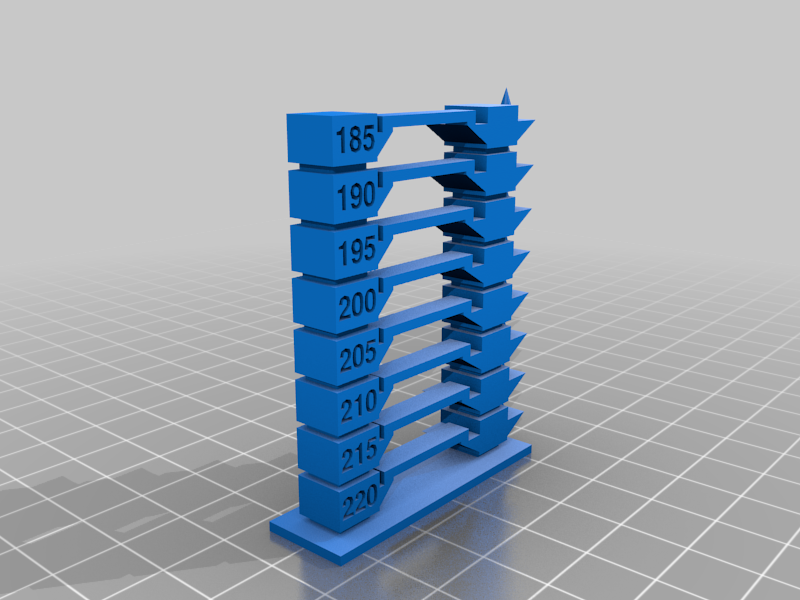 Free 3D file Temp Tower 185-220 PLA 🧞‍♂️・3D printer model to download・Cults